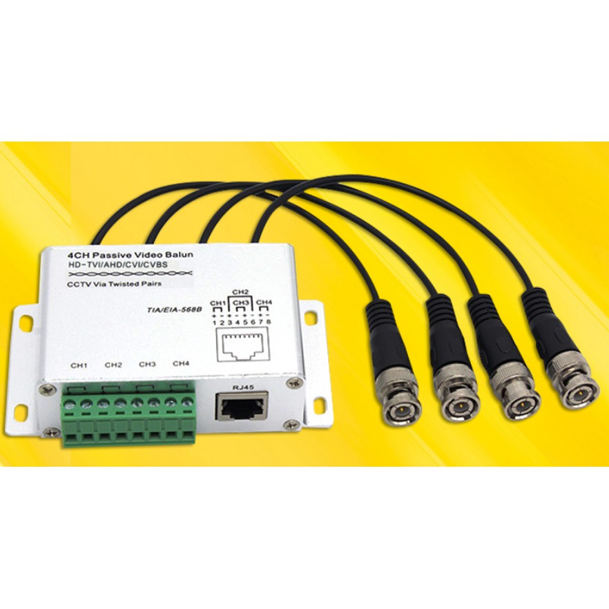 🔥🔥 4 ช่อง passive Video Balun transceiver hd cvi tvi ahd วิดีโอ Balun สําหรับกล้องวงจรปิดกล้อง ...