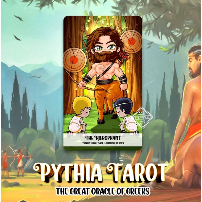 Box Set ตำนานกรีก ทาโรต์ลึกลับ การ์ดขอบทอง ยิปซีไพเธีย จินตนาการแห่งกรีก Gypsy Greek Pythia ...