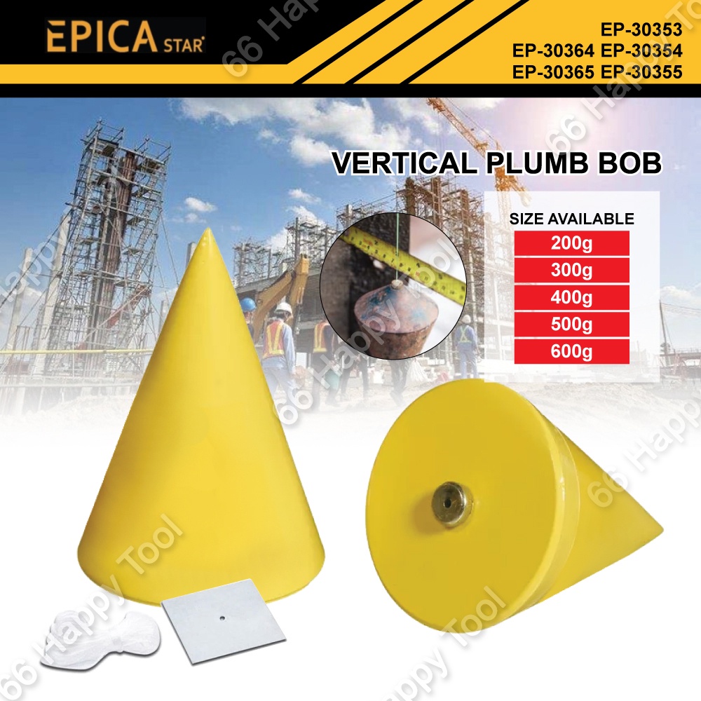 Epica STAR แนวตั้ง Plumb Bob Line Drop แขวน Leveling 200g/300g/400g/500g/600g ระดับตรง Setter ...
