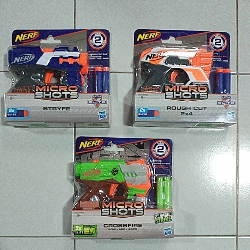 ปืนเนิร์ฟ NERF MICRO SHOTS ของแท้ พร้อมกระสุน 2 นัดในแพ้ค มีให้เลือก 3 ...