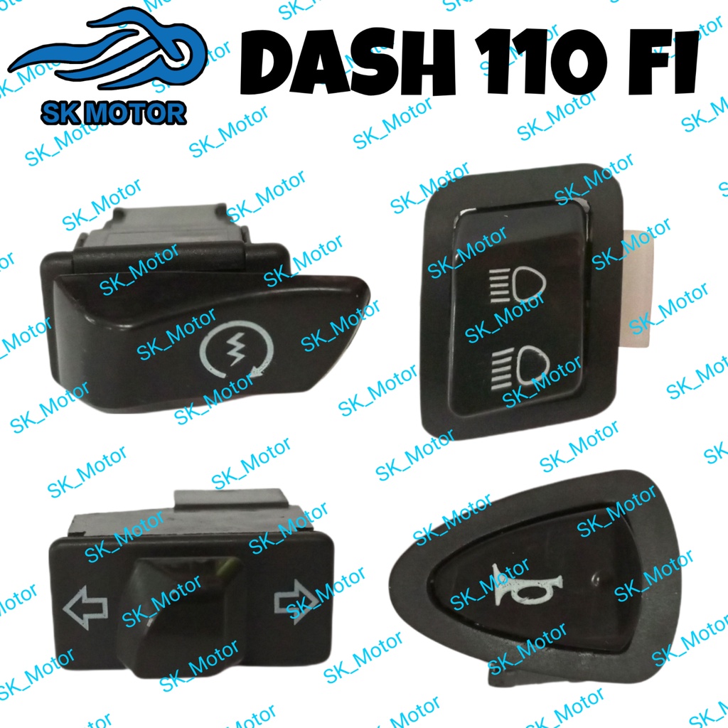 Honda DASH 110 FI ปุ่ม Starter Horn Hi Low สัญญาณฝาครอบสวิทช์ / Butang ...