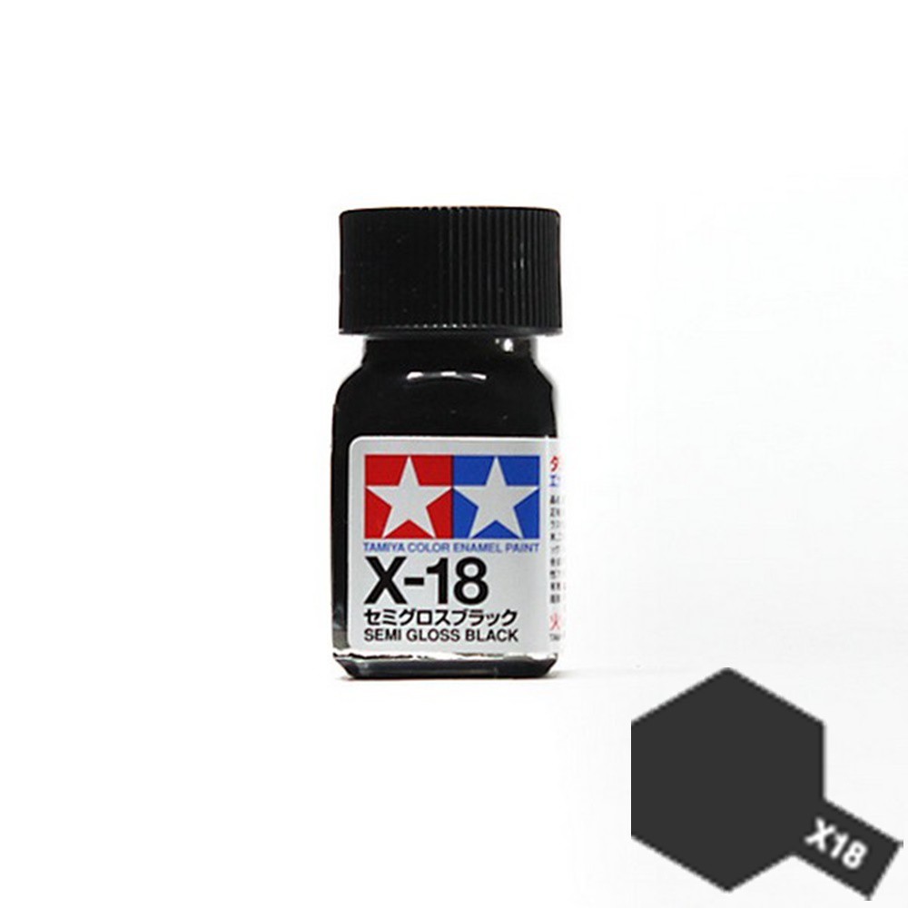 Tamiya Enamel Color X-18 (Semi Gloss Black) | Shopee Thailand