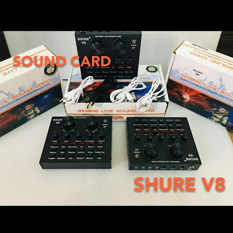 SHURE ซาวด์การ์ด V8 MIXER AUDIO SOUND CARD V8 MIXER SOUND CARD | Shopee ...