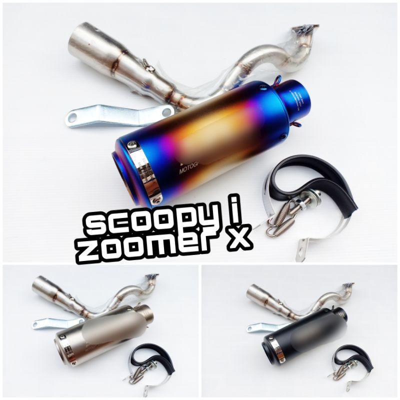 ชุดท่อ Scoopy i,zoomer xผลิตจากแสตนเลสเกรด 304 อย่างดีสวม 2 นิ้ว(51 มม. ...