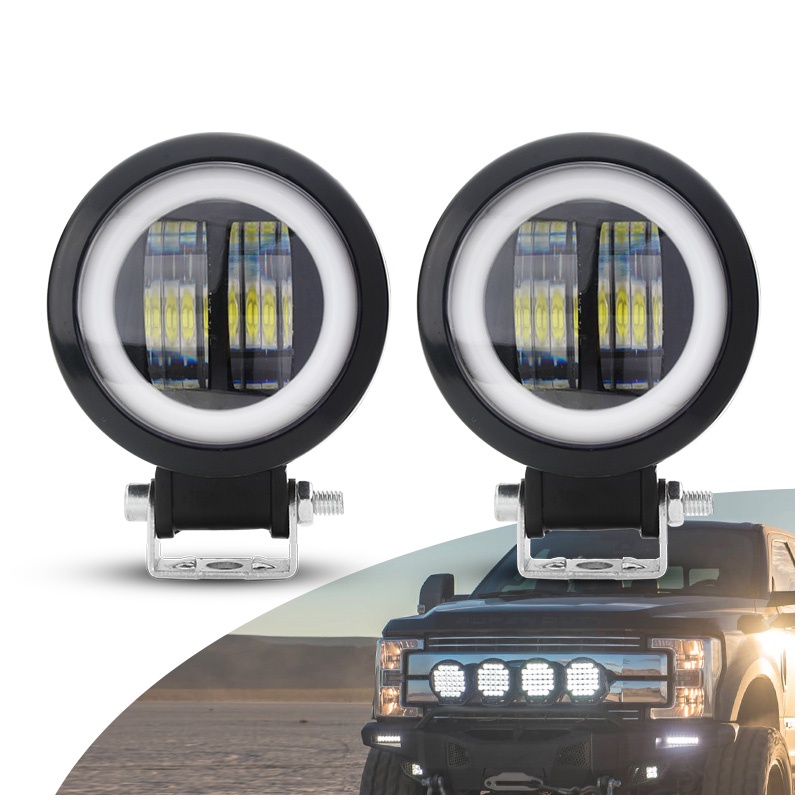 Led Round Headlights 4x4 Off Road 12v 24v Truck Tractor Fog Light ...