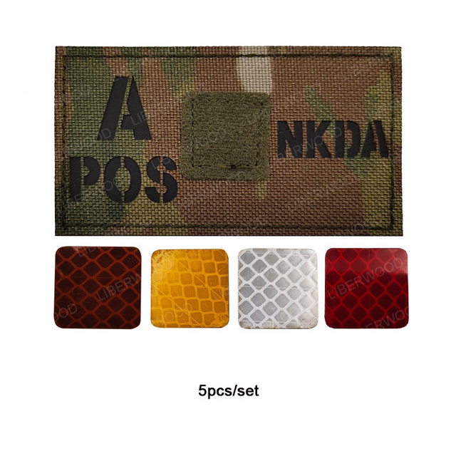 Blood Type Infrared IR Patch A B O AB POS Positive NKDA No Known Drug ...