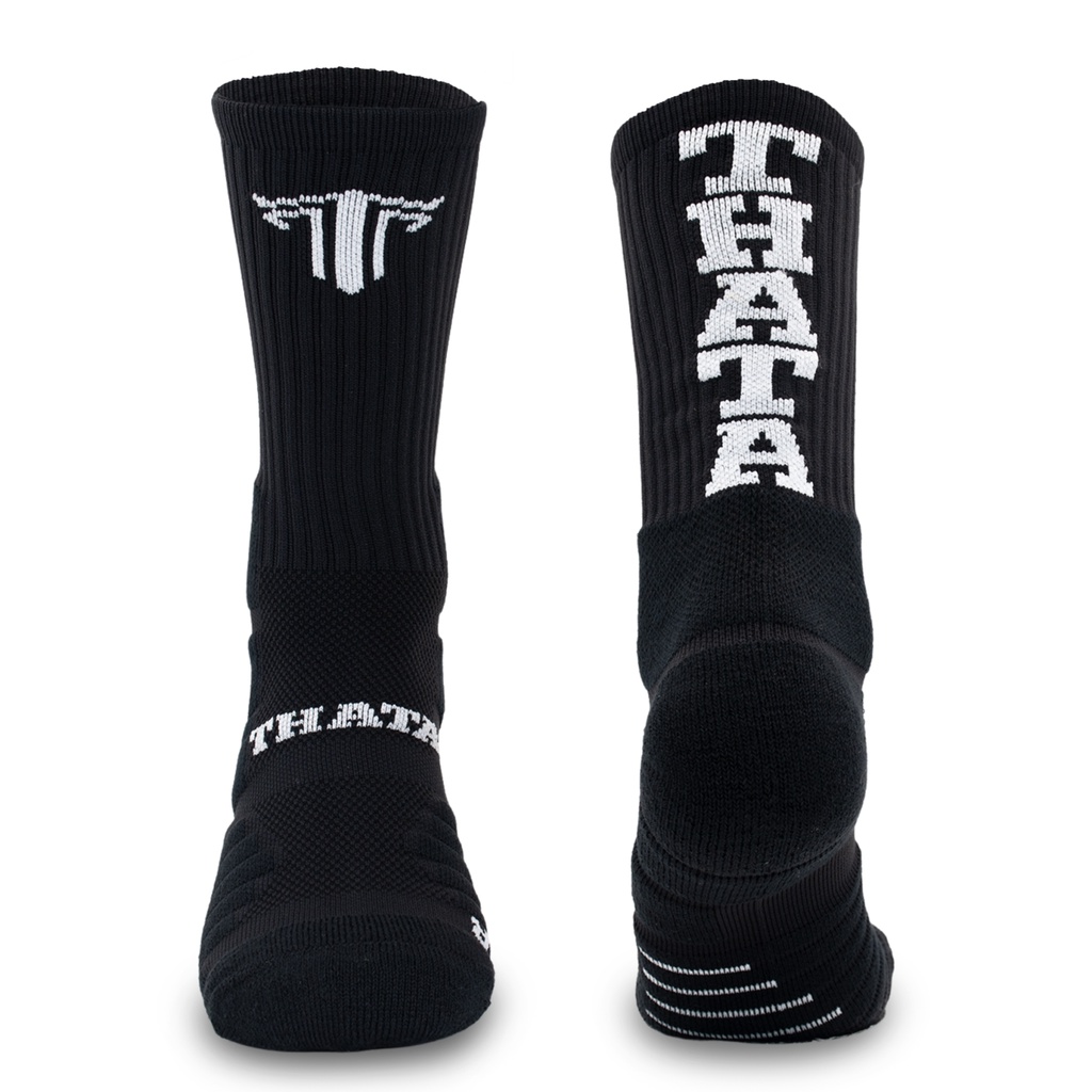 ถุงเท้าบาสเกตบอล THATA รุ่น PFT Open Black / White ★ยิ่งวิ่ง ยิ่งกระชับ ...