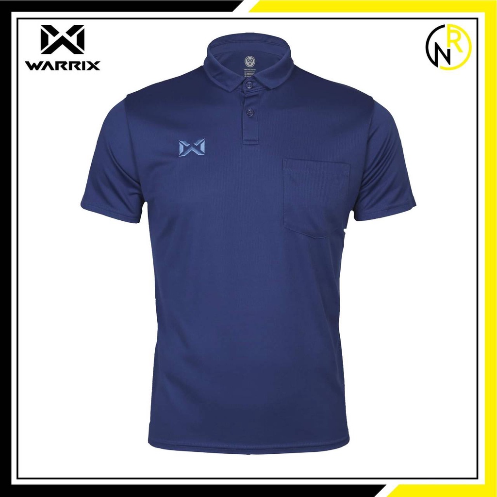 WARRIX มีกระเป๋า เสื้อโปโล 221PLACL30 เสื้อคอปกมีกระดุมมีกระเป๋า | Shopee Thailand