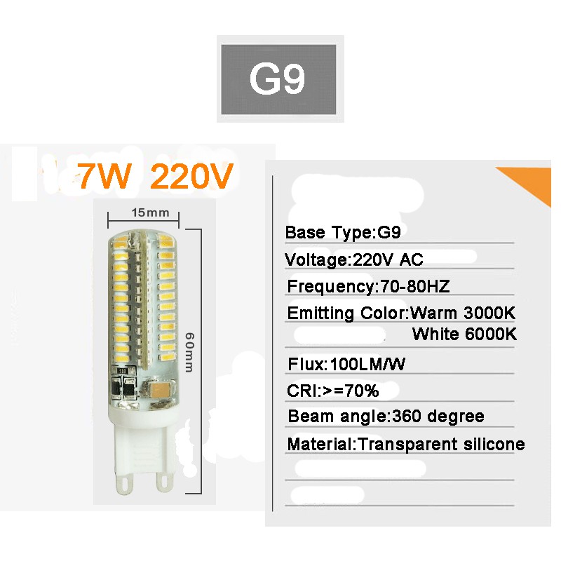 หลอดไฟสปอตไลท์ Led G4 G9 GU5.3 AC 220V AC DC 12V 1W 2W 3W 4W 5W 7W ความสว่างสูง | Shopee Thailand