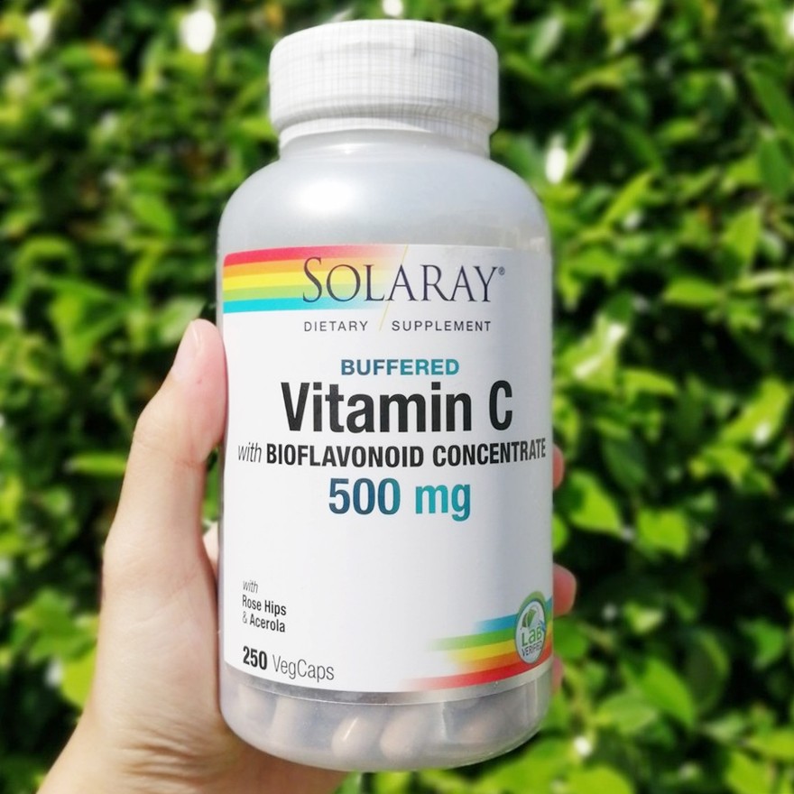 วิตามินซี Solaray® Buffered Vitamin C with Bioflavonoid Concentrate 500 mg 250 VegCaps | Shopee ...