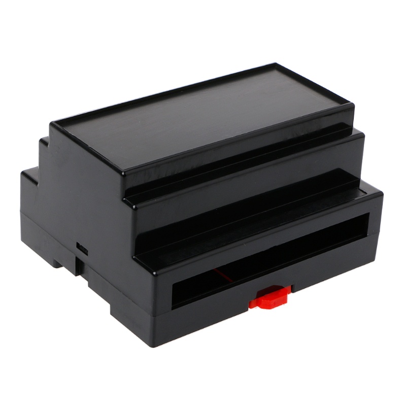 BLACK 107*87*59mm Black/White Plastic Din Rail Junction Box Electronic ...