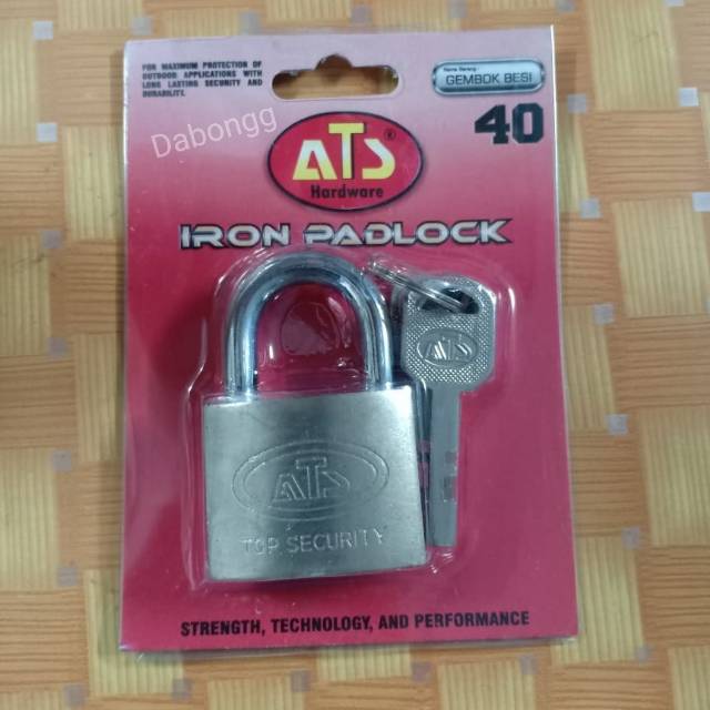 Putih Ats Padlock 40MM 40 PDK สั้น/ประตู, กุญแจรั้ว / กุญแจเหล็กสีขาว ...