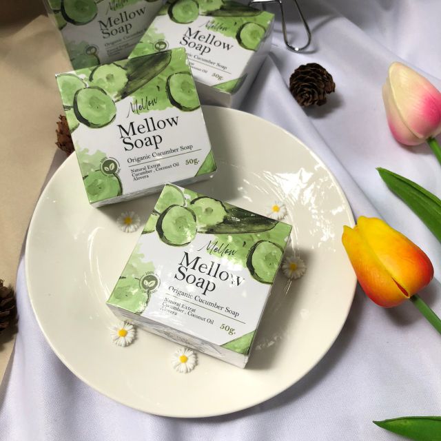 สบู่แตงกวาหน้าใส Mello soap (แถมตาข่ายตีฟอง) | Shopee Thailand