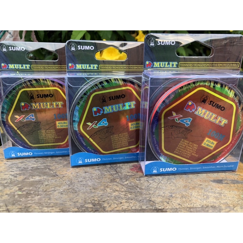 สาย pe sumo ถัก4 ยาว 100m สีรุ้ง | Shopee Thailand