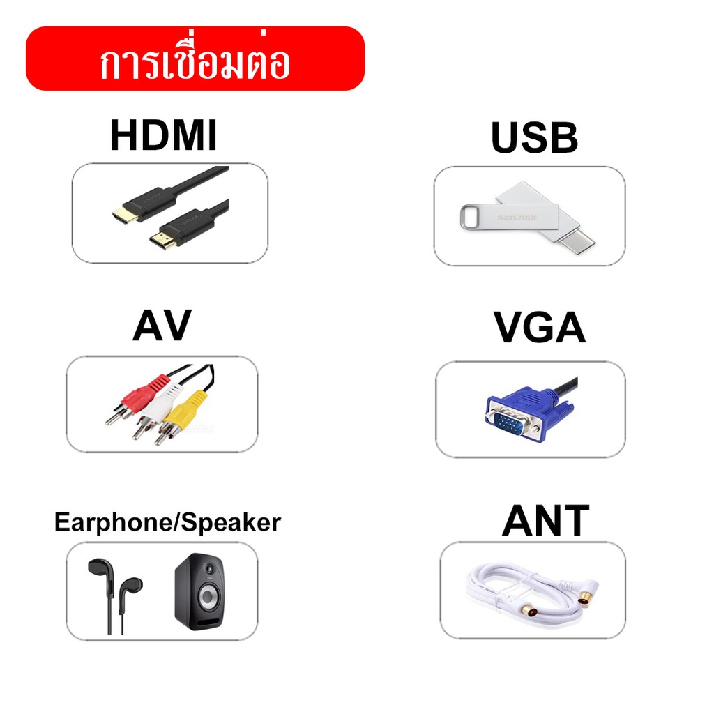 ทีวี SuperView LED TV ขนาด 24 นิ้ว ทีวีจอแบน รับประกัน 1 ปี ทีวี24นิ้ว ...