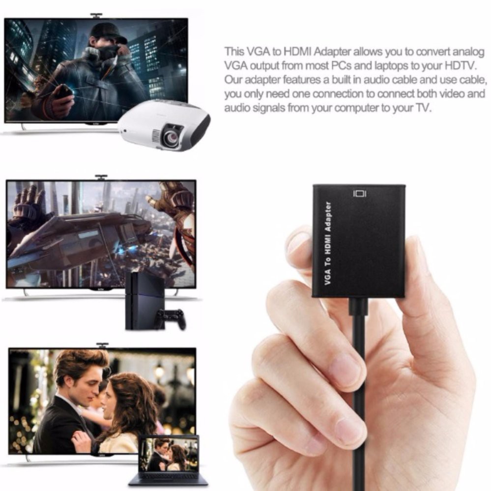 SVGA/VGA TO HDMI CONVERTER FULL HD1080จุด สำหรับโทรทัศน์HDTV AVวิดีโอPC ...