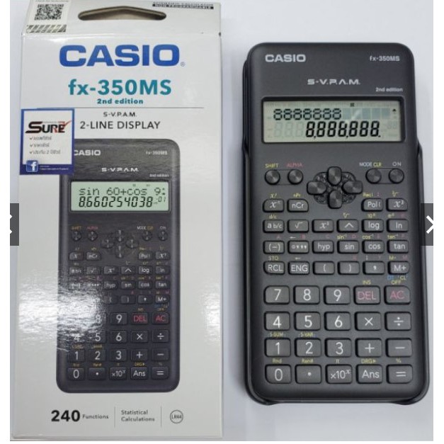 เครื่องคิดเลข Casio Fx-350 MS 2nd edition ของแท้ ประกัน 2 ปี | Shopee ...