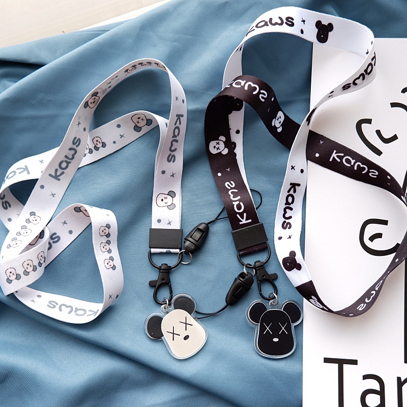 Lanyard Kaws Stitch Pikachu โทรศัพท์ Lanyard Key Phone สำหรับกล้อง ID ...