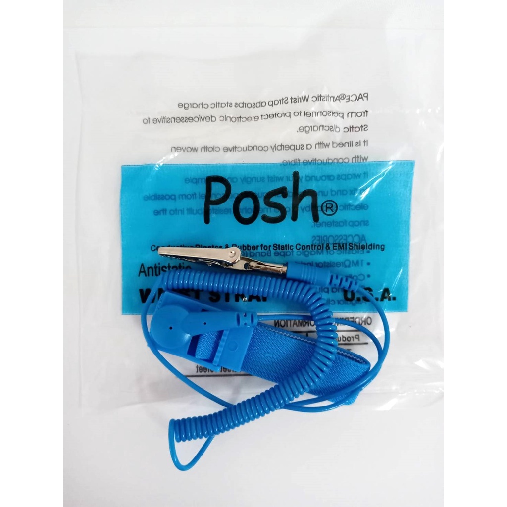 Posh ESD Anti Static Wrist Strap สายรัดข้อมือป้องกันไฟฟ้าสถิตย์แบบมีสาย ...