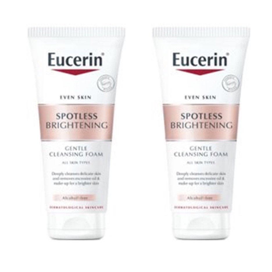Eucerin Spotless Brightening Cleansing Foam 50g. (2หลอด) ยูเซอรีน ...