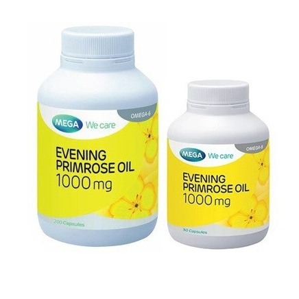 MEGA EVENING PRIMROSE OIL 1000 MG CAPSULES - น้ำมันอีฟนิ่ง พริมโรส เมก ...