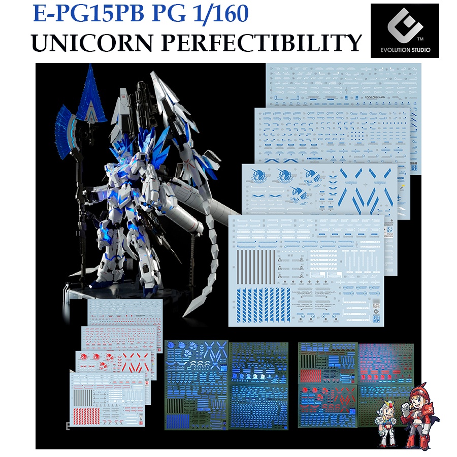 ดีคอลน้ำ [EVO] E-PG15PB PG 1/6 UNICORN PERFECTIBILITY GUNDAM ...