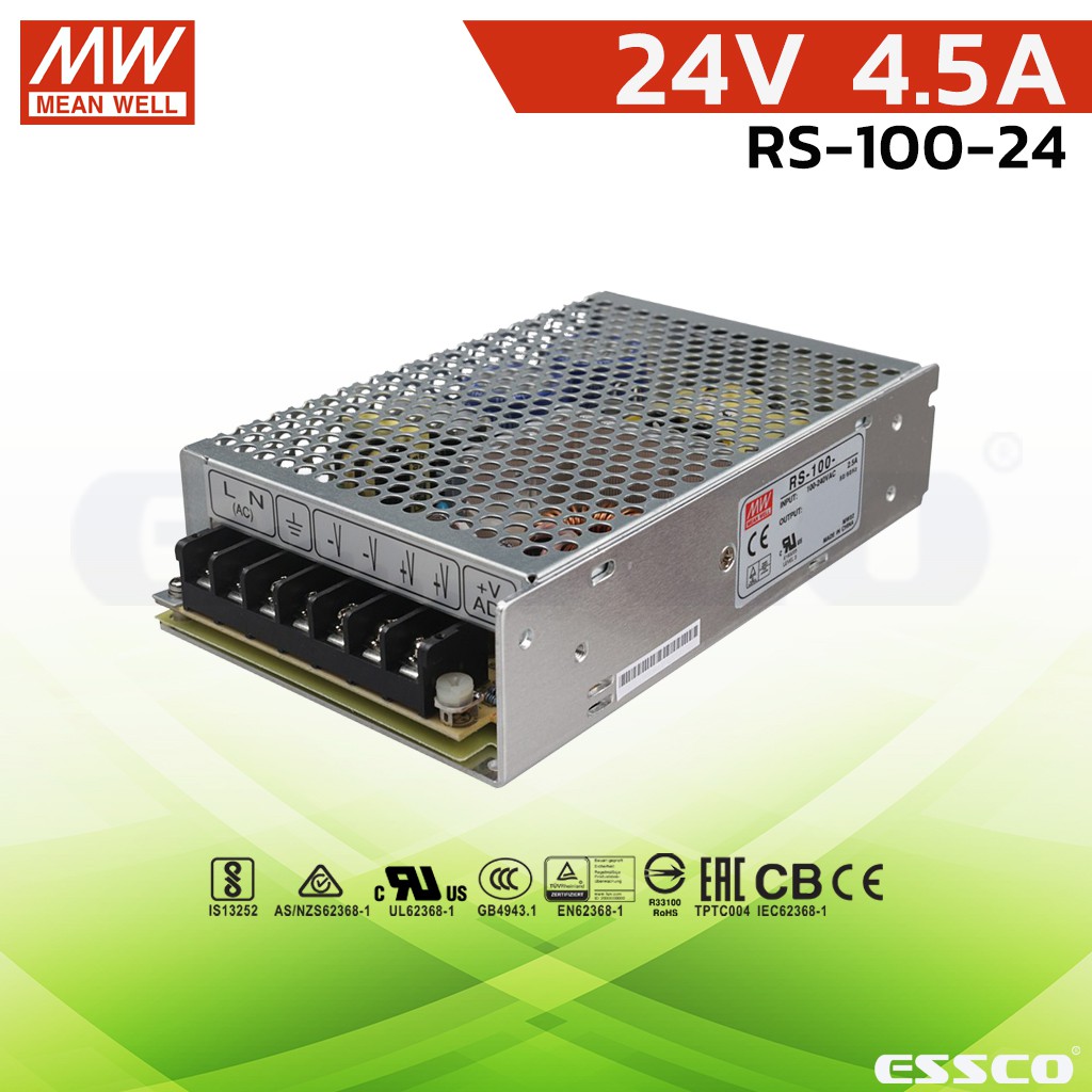 MEAN WELL RS-100-24 Switching Power Supply | Shopee Thailand