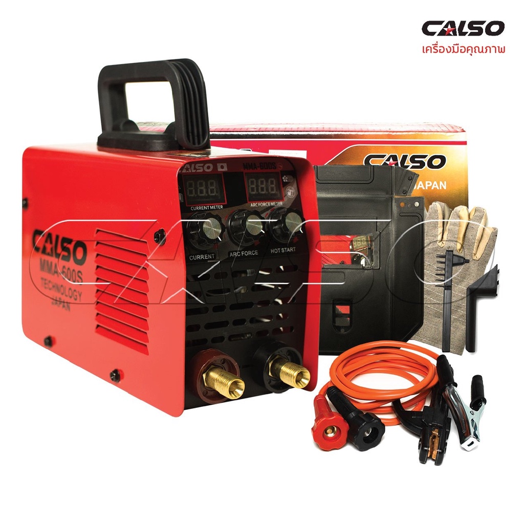 CALSO ตู้เชื่อมมินิ กระทัดรัด กำลังไฟแรง InverterIGBTMMA-600S แสดงผล 2 หน้าจอ 3 ปุ่ม สายเชื่อม 2 ...