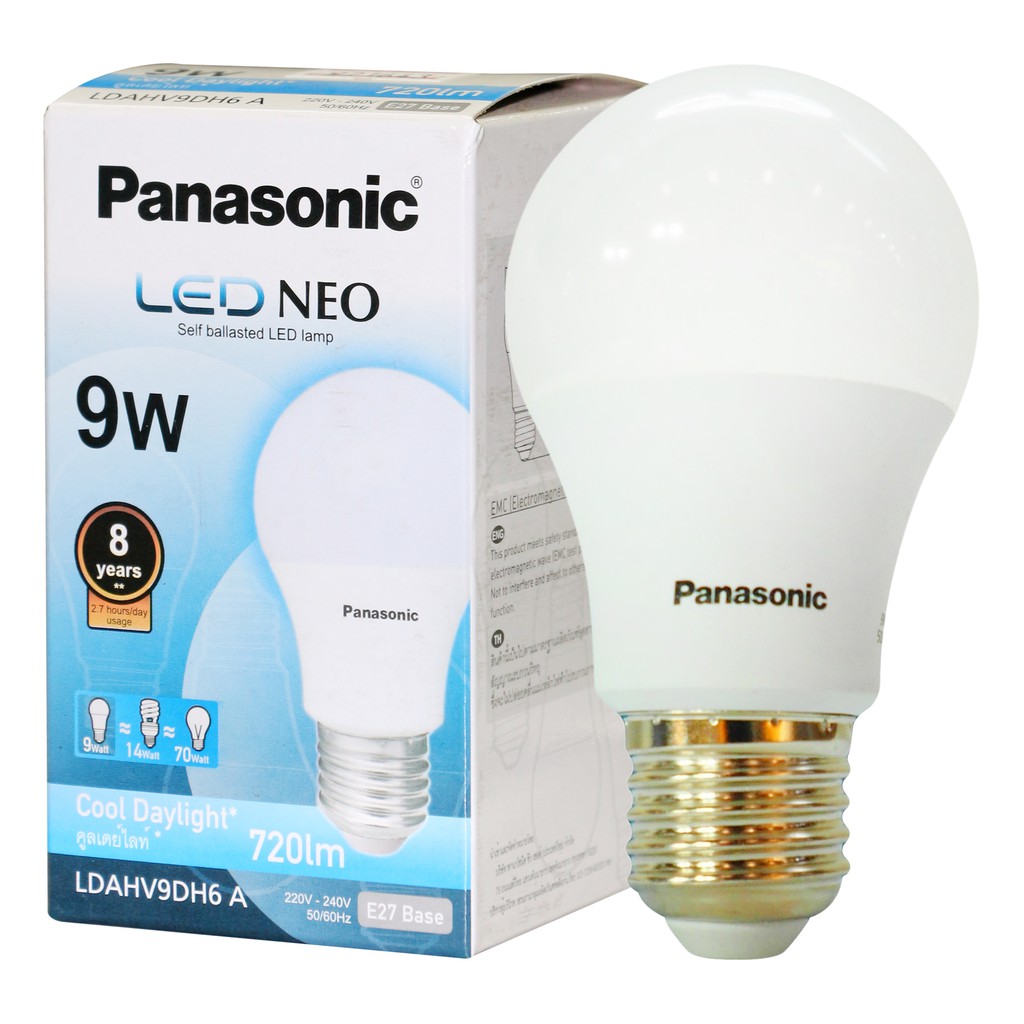 Panasonic หลอดไฟ LED 9W NEO DL(แสงขาว) E27 | Shopee Thailand