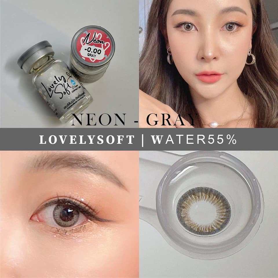 คอนแทคเลนส์ Lovelysoft รุ่น Neon Gray | Shopee Thailand