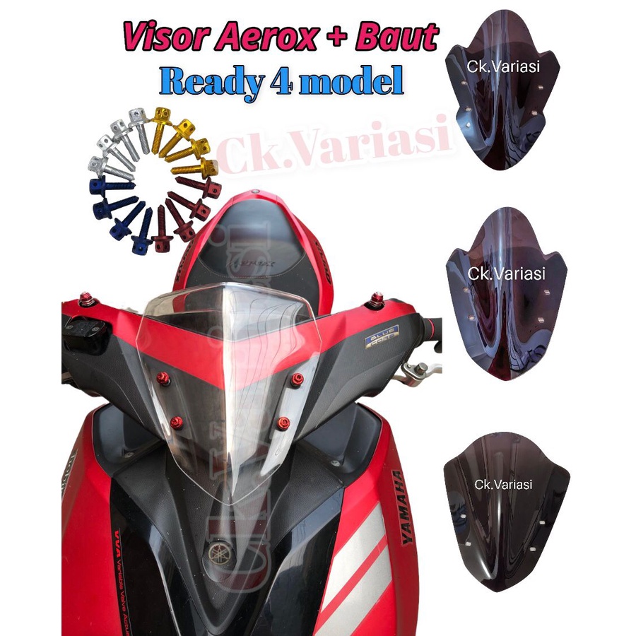 Aerox 155 CONNETED VISOR+AEROX 155 WINDSHIELD SET Bolt+Bolt | Shopee ...
