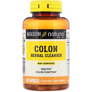 Mason Natural, Colon Herbal Cleanser, 100 Capsules | Shopee Thailand