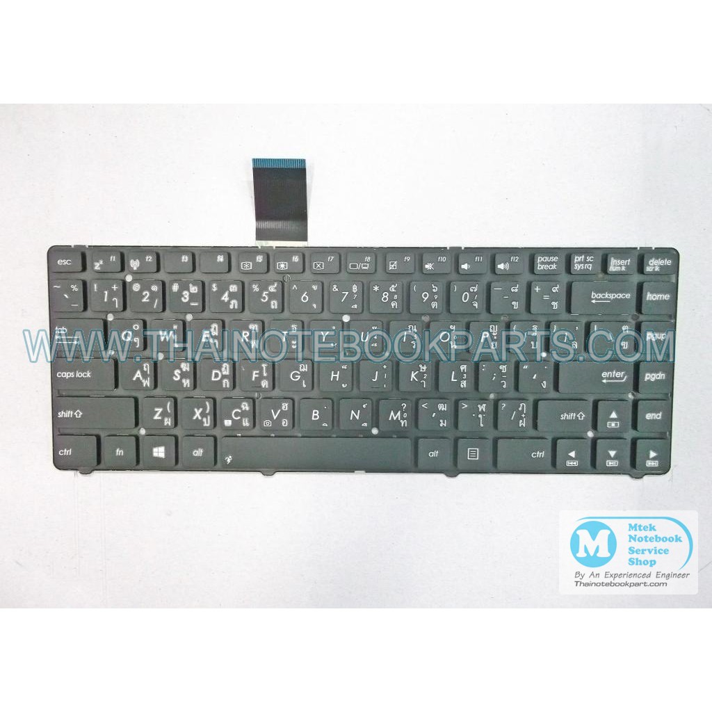 คียบอร์ดโน้ตบุ๊ค ASUS K45 K45A K45VM K45VD K45VS K45VJ K45DR K45DE K45N ...