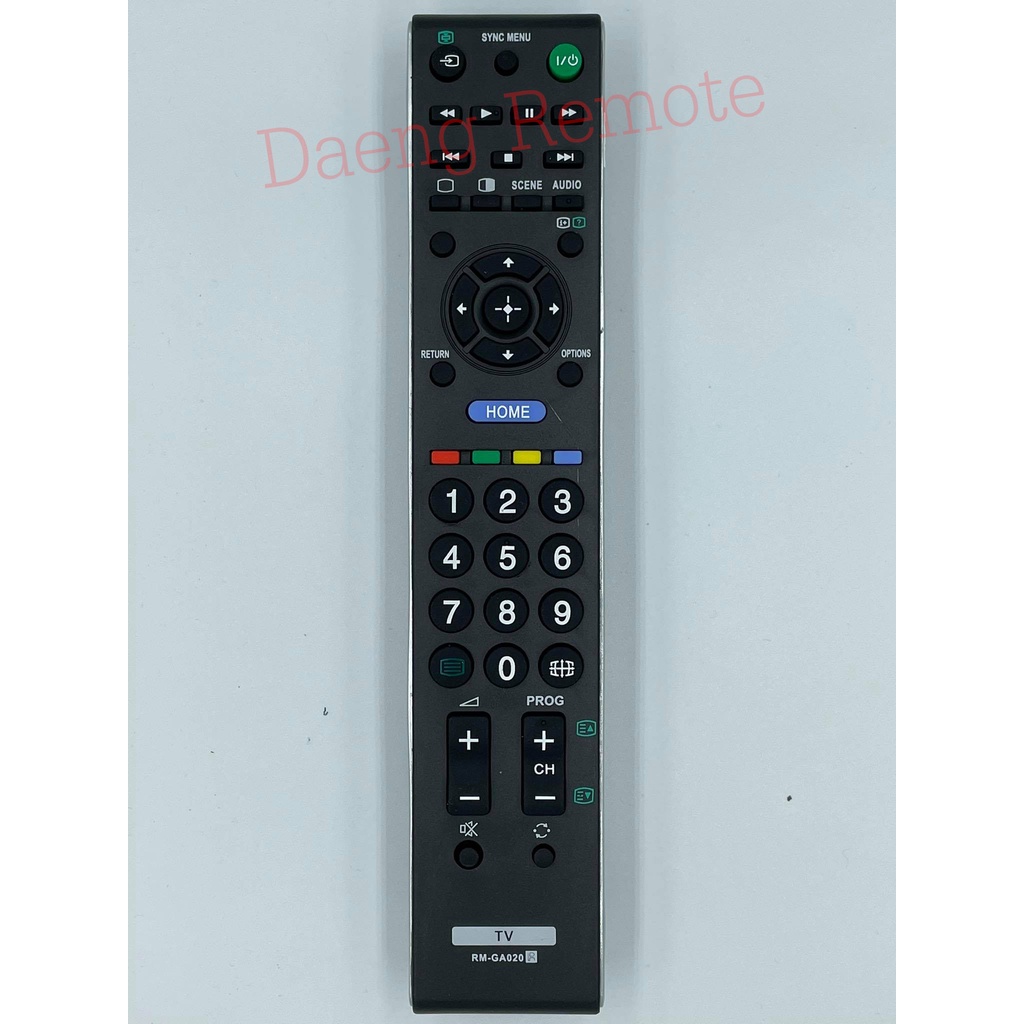 รีโมททีวี sony รุ่น RM-GA020 ปุ่มกลาง HOME ** ใช้เทนรุ่น GA022 ได้ ...