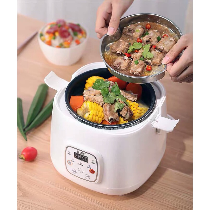 หม้อหุงข้าวอเนกประสงค์ (หุงข้าว/ต้มโจ๊ก/ทำเค้ก) Youxue Mini electric ...