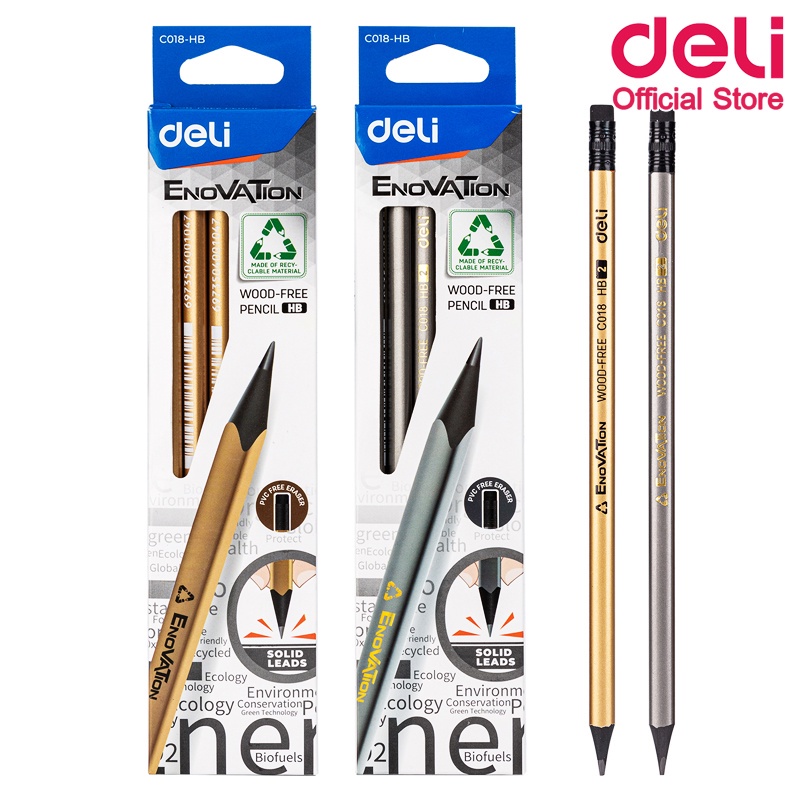 [♥สินค้าพร้อมส่ง♥] Deli ENOVATION C018-HB Wood Free Pencil ดินสอไม้ HB ...
