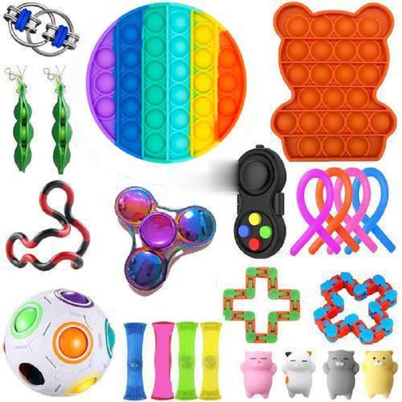 20/21/24/25 PCS Pack Fidget Sensory ชุดของเล่นความเครียดบรรเทาของเล่นออ ...