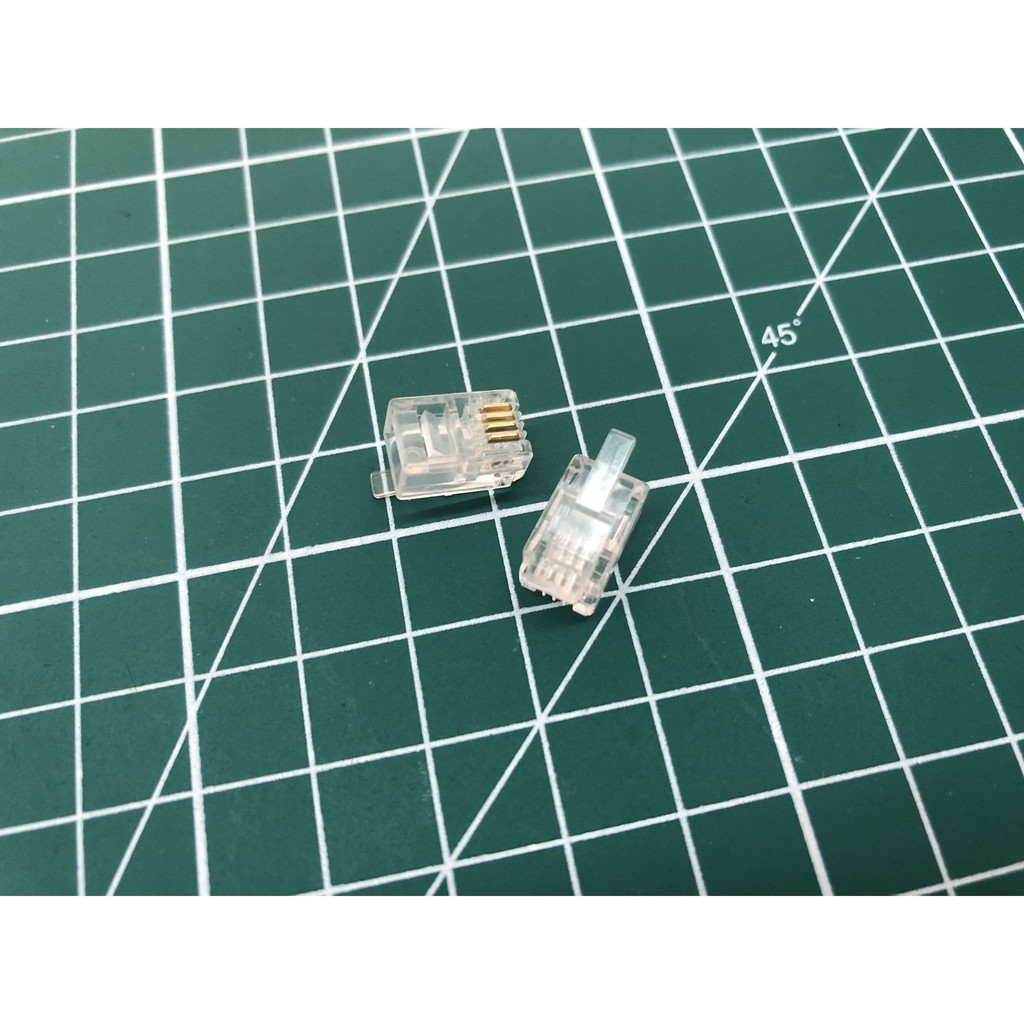 หัวแจ็ค Jack RJ11 แจ็คโทรศัพท์ ตัวผู้ เฉพาะหัว 1pcs | Shopee Thailand