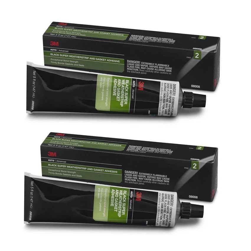 3M 08011 (2หลอด) กาวติดขอบยางทั่วไปสีดำ 5 ออนซ์ Weatherstrip Adhesive ...