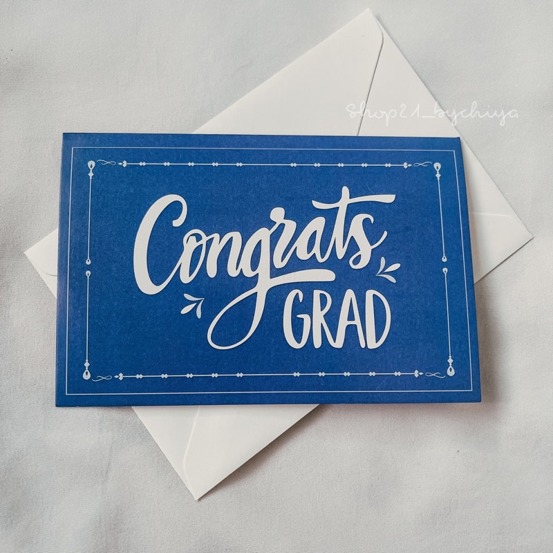 •พร้อมส่ง• การ์ดอวยพร Congratulations Congrats แสดงความยินดี ปัจฉิม Cb