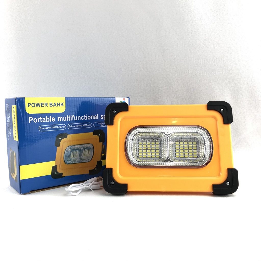 ไฟฉายสปอร์ตไลท์ 2000 ลูเมนส์ 60W Power bank-Solar Cell LED 4 โหมด ...
