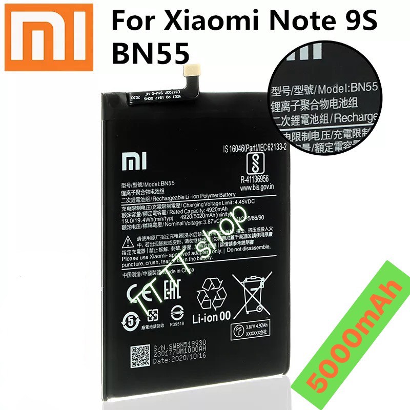 แบตเตอรี่ แท้ Xiaomi Note 9S BN55 5020mAh | Shopee Thailand