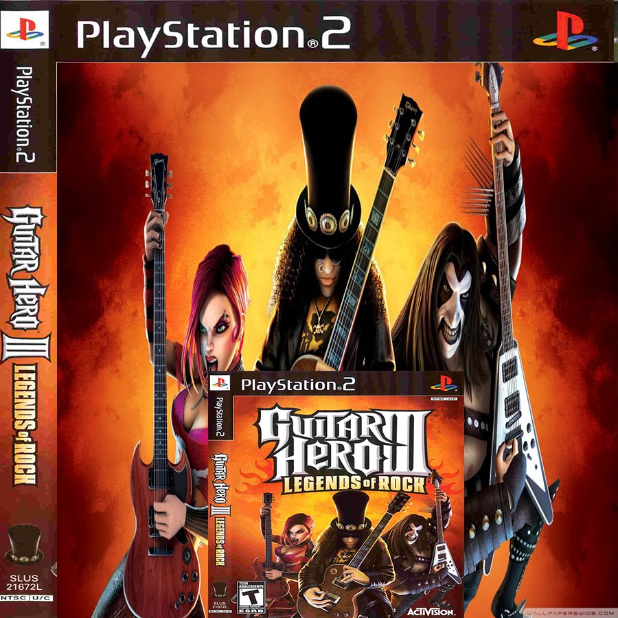 แผ่นเกมส์ PS2 (คุณภาพ) (ส่งไว) Guitar Hero III - Legends of Rock (USA ...