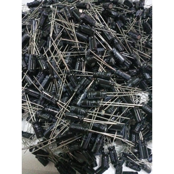 33uF 16V Capacitor สีดำ ขนาด 10x4mm. ของดีของแท้จากโรงงานพร้อมส่งที่ไทย ...