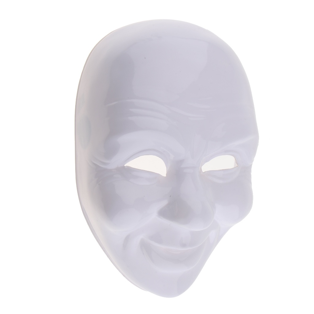 [perfeclan5] Plastic White Blank Full Face Masks DIY Masquerade Dance ...