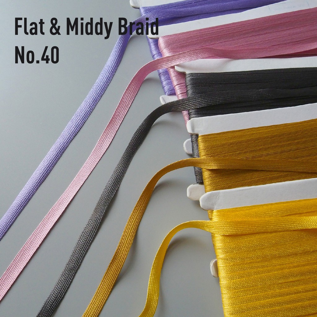 MOMOTARA No. 40 เทปถัก Braid เทปถัก Braid เทปถักแบน Flat & Middy Braid ...