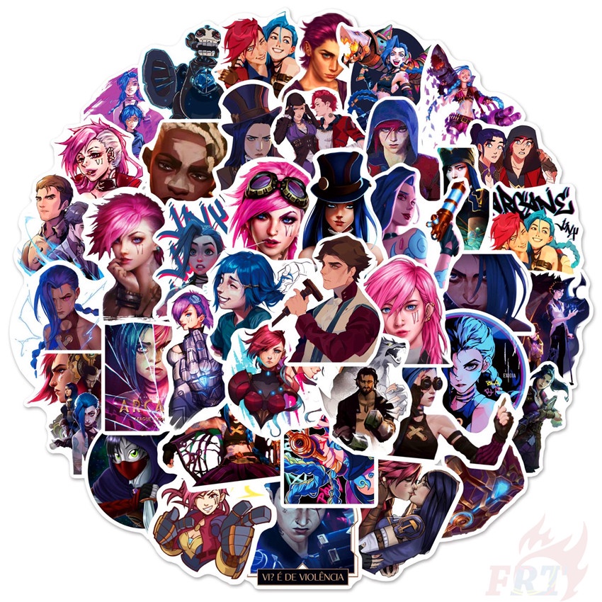 50Pcs/Set Arcane Series 02 League of Legends Stickers LOL DIY Fashion ...
