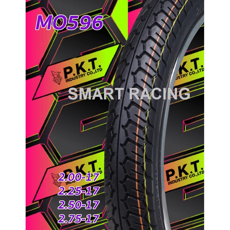 ยางนอก PKT 60/90-17 หรือ 2.25-17 ลาย MO596 สำหรับ มอเตอร์ไซค์ ล้อขอบ 17 ต้องใช้ยางใน (ราคาต่อ 1 ...
