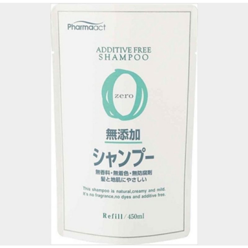 pharmaact additive free shampoo refill 450ml. แชมพูญี่ปุ่น อ่อนโยน ...