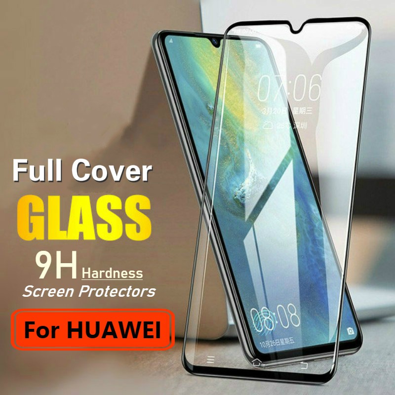 กระจกนิรภัยคลุมทั้งหมดสําหรับ Huawei P40 Pro Plus P30 Pro P30 Lite P20 ...